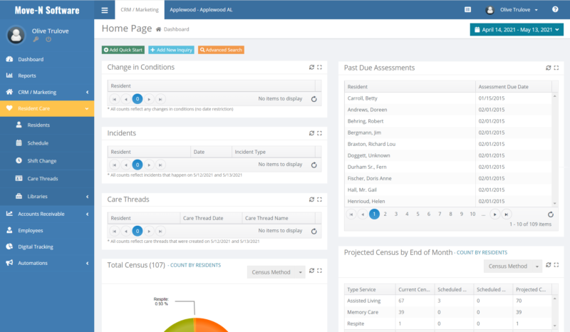 Resident Care | Wellness Management | Move-N Software